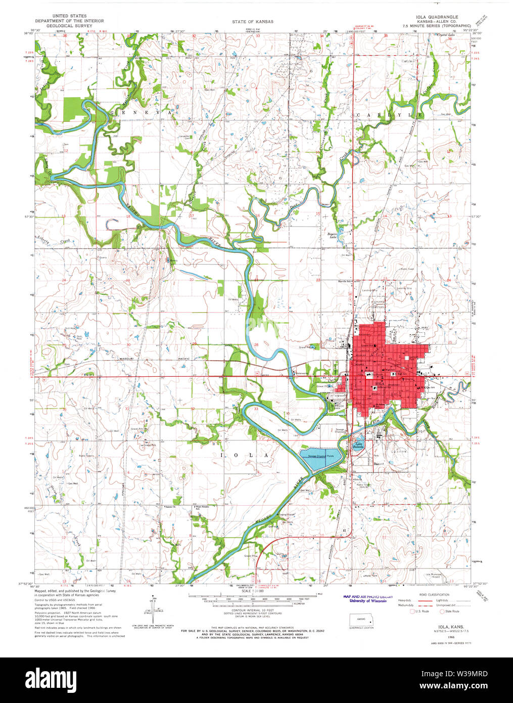 Map of iola Cut Out Stock Images & Pictures - Alamy