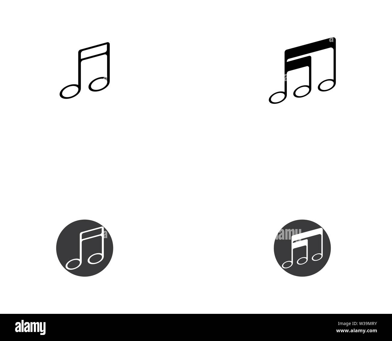 Music note Icon Vector illustration design Stock Photo - Alamy