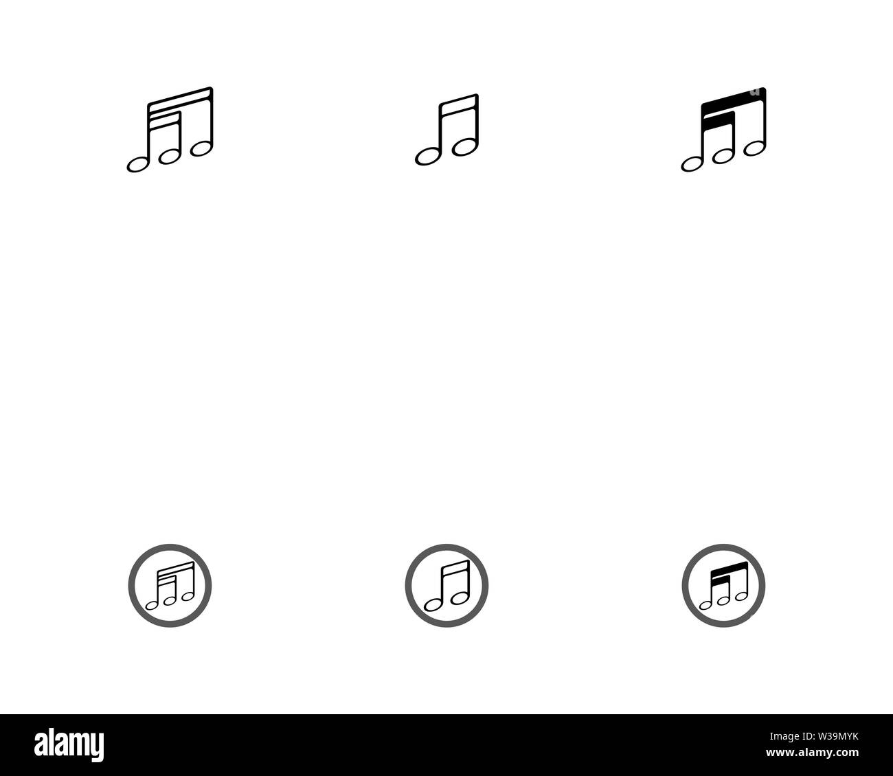 Music note Icon Vector illustration design Stock Photo - Alamy
