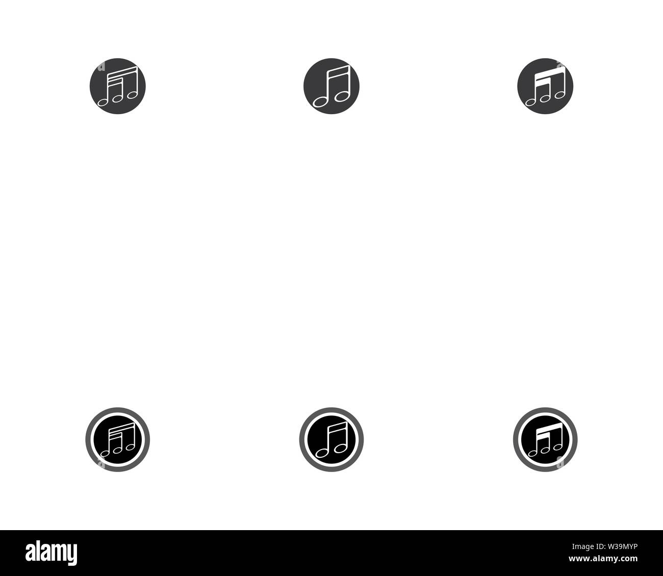 Music note Icon Vector illustration design Stock Photo - Alamy