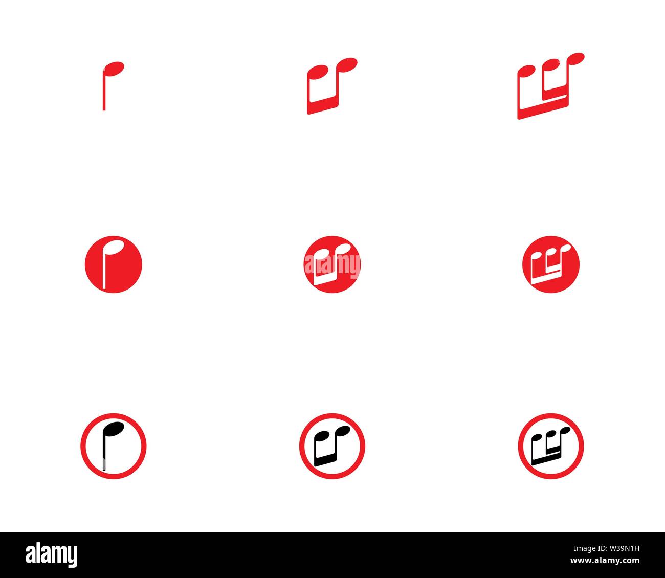Music note Icon Vector illustration design Stock Photo - Alamy