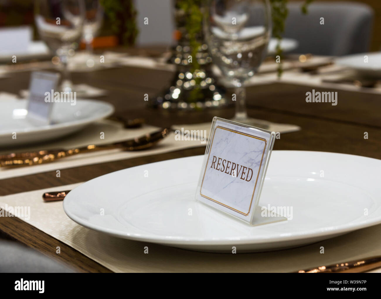 White flower on conference table hi-res stock photography and images ...