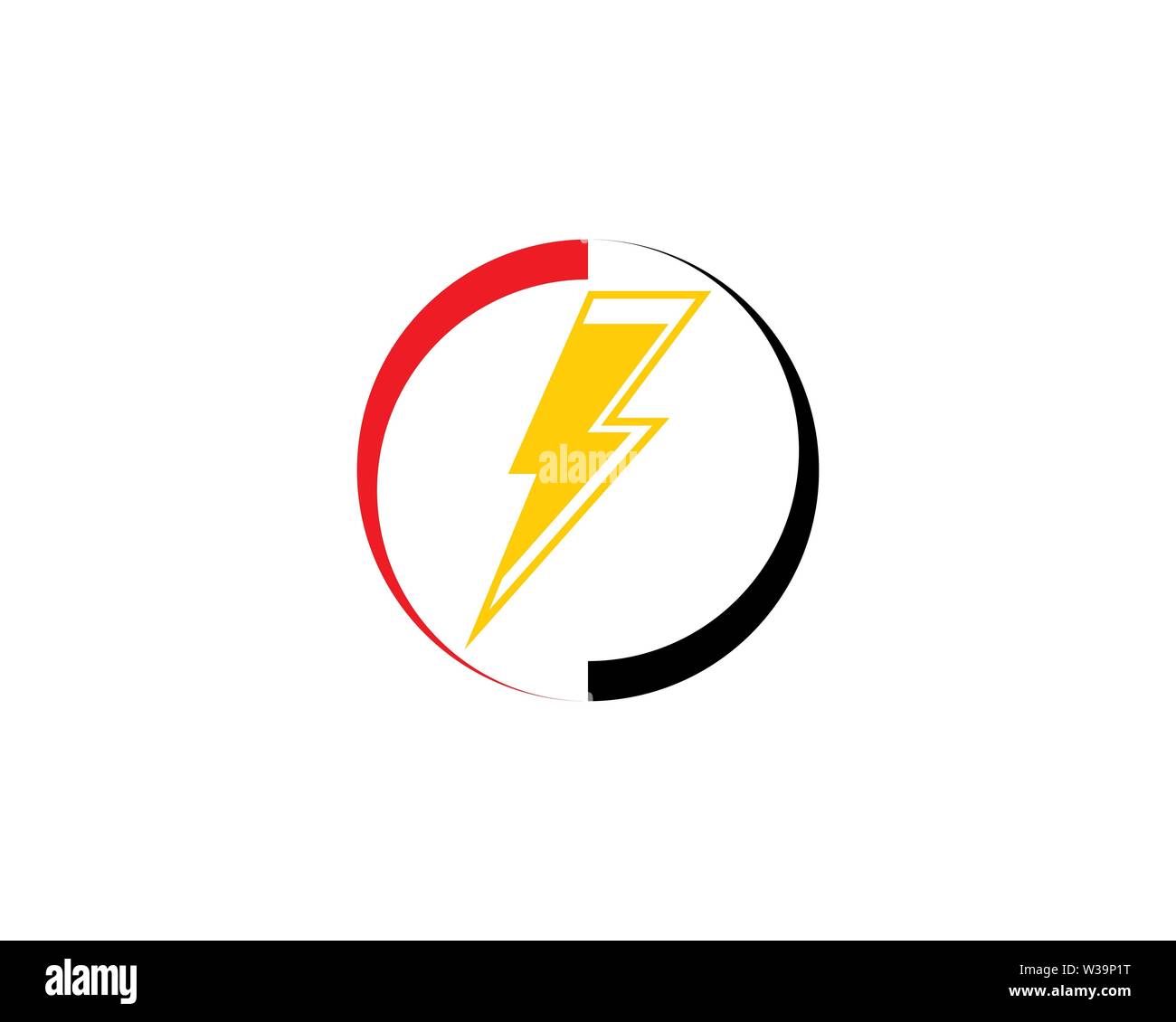lightning icon logo and symbols template Stock Photo - Alamy