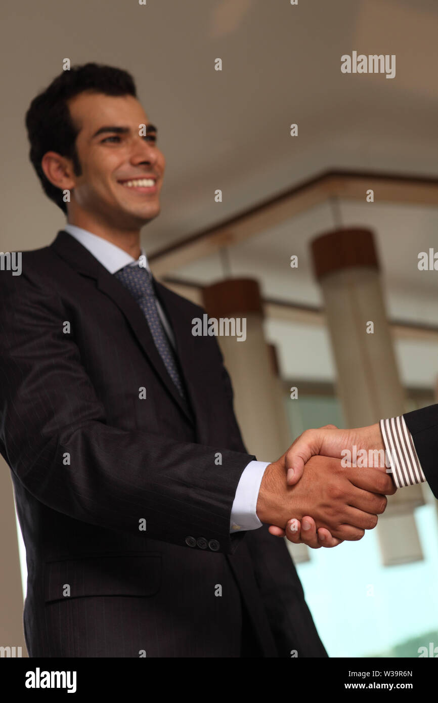 Two business executives shaking hands Stock Photo - Alamy