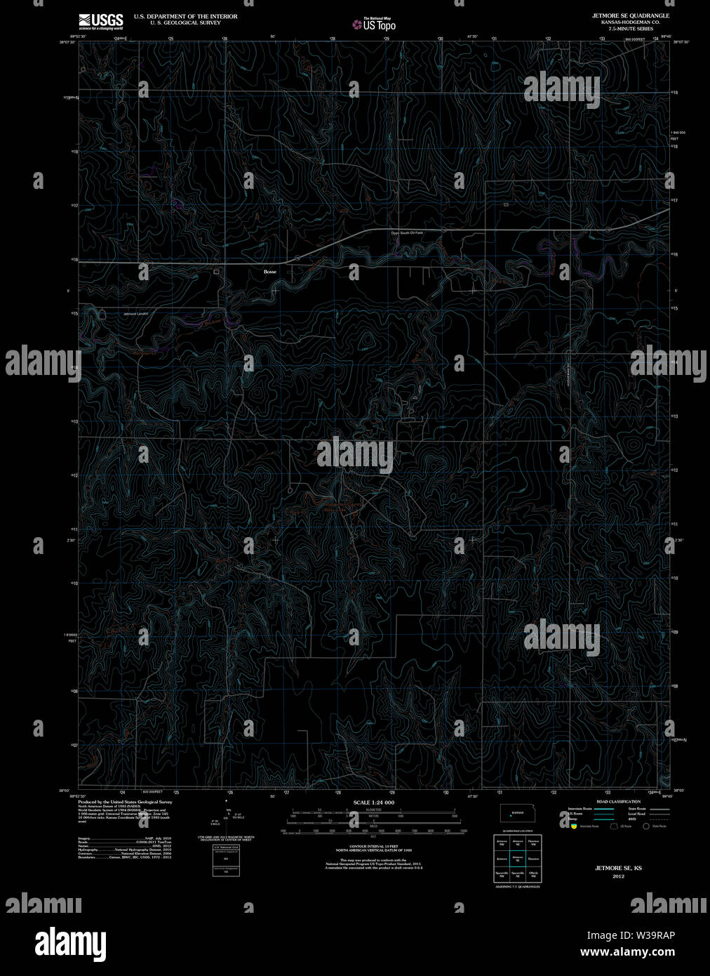 Map of jetmore hi-res stock photography and images - Alamy
