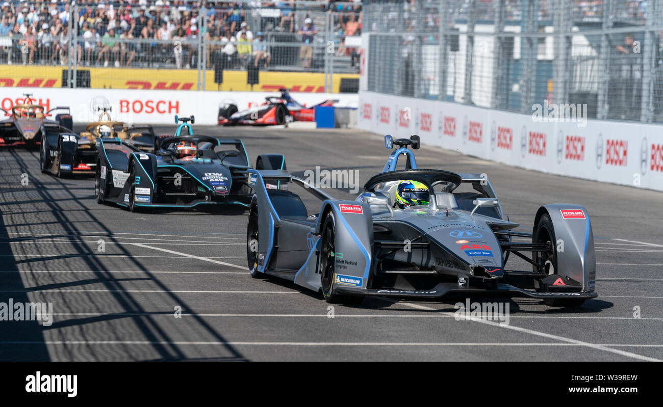 New York, NY - July 13, 2019: Felipe Massa (19) of Venturi team drives ...