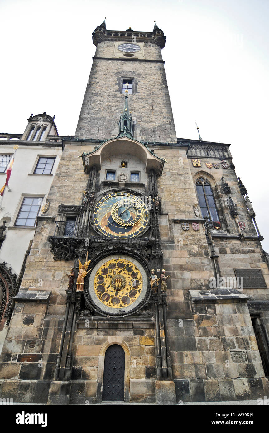 Prague astronomical clock - Prague Orloj, Czech Republic Stock Photo ...