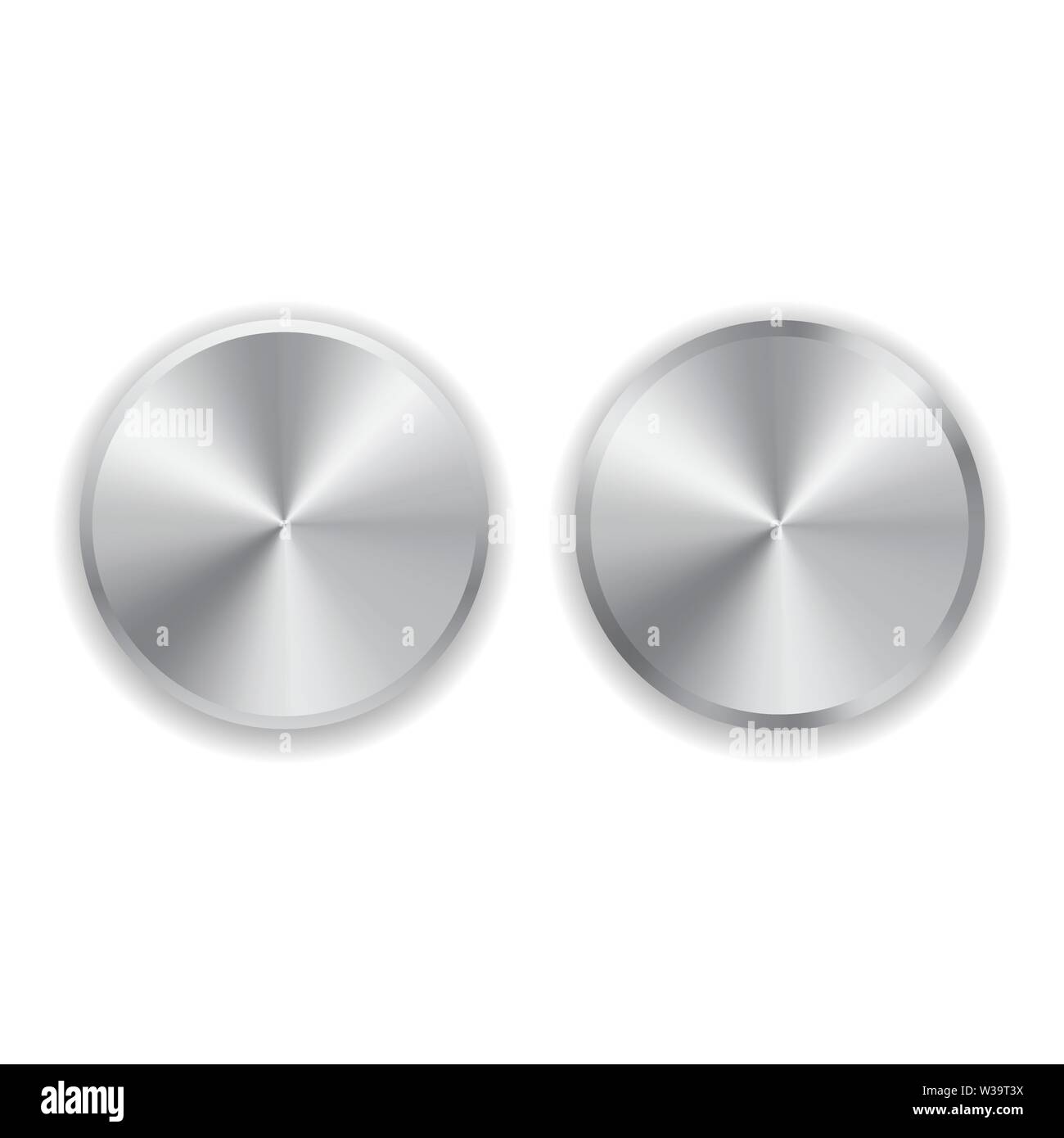 Set of vector realistic metal button for domestic electronics ...