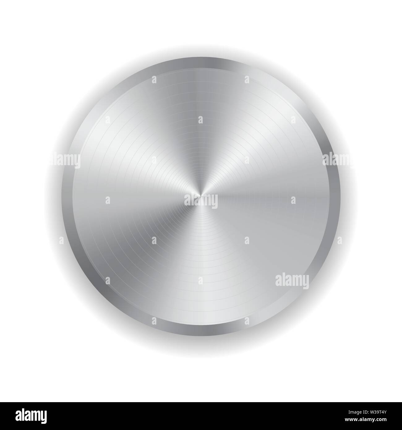 Vector realistic metal button for domestic electronics isolated on ...