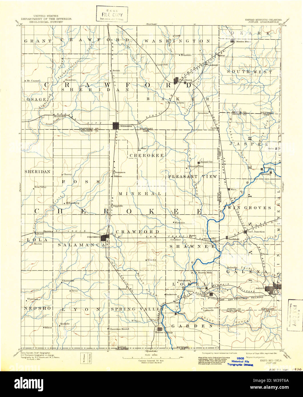 Map of joplin hi-res stock photography and images - Alamy