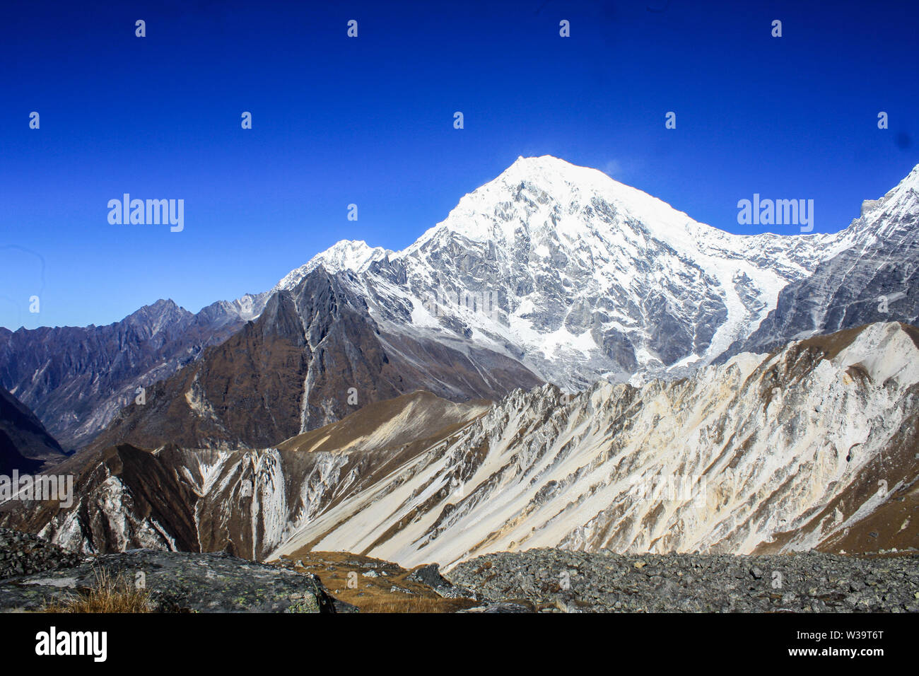 Majestic Panoramic view of Mount Shisapagma (Tibetan Mountain) from ...