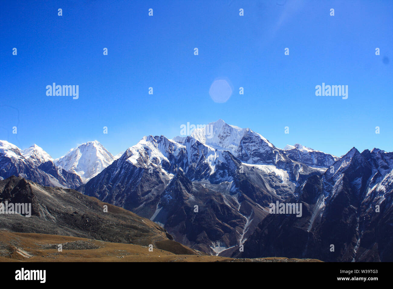 Majestic Panoramic view of Mount Shisapagma (Tibetan Mountain) from ...