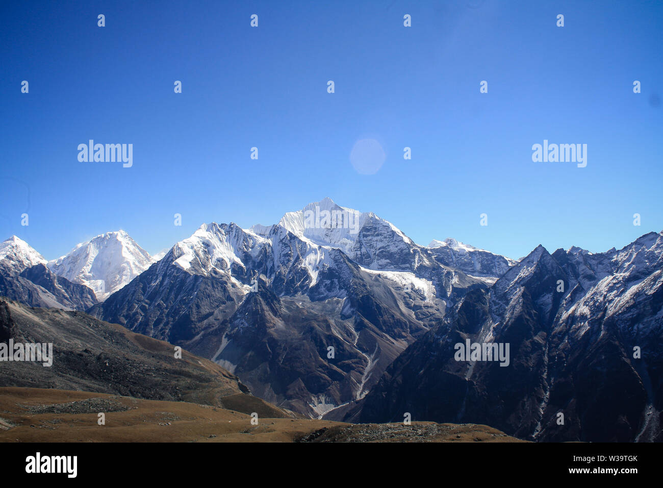 Majestic Panoramic view of Mount Shisapagma (Tibetan Mountain) from ...