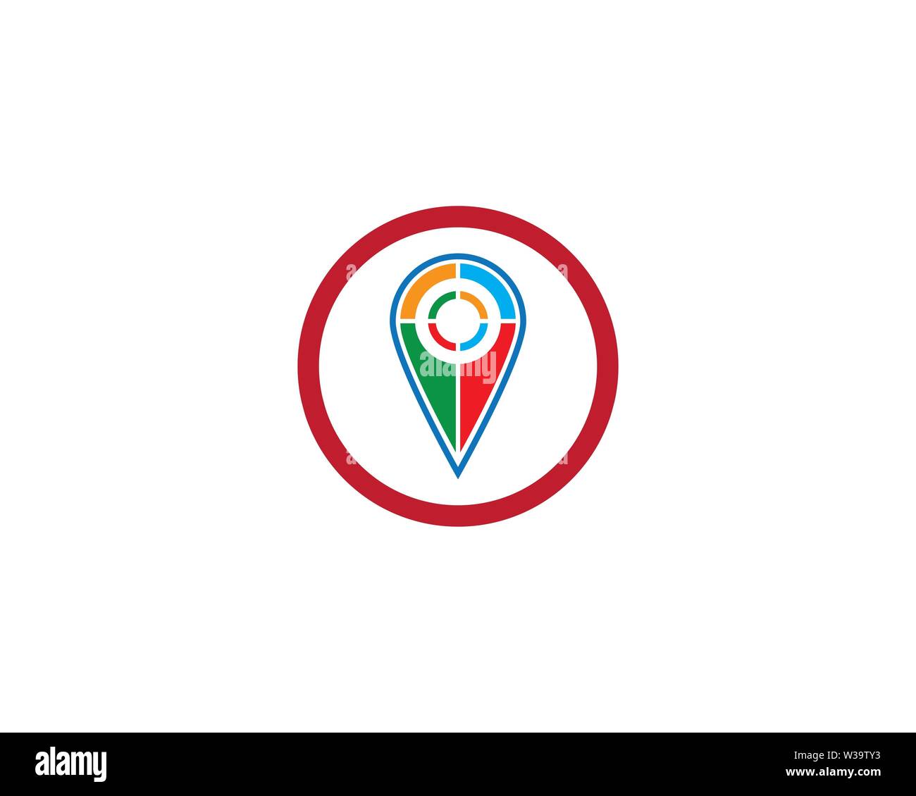 Location point Logo template vector icon illustration design Vector ...