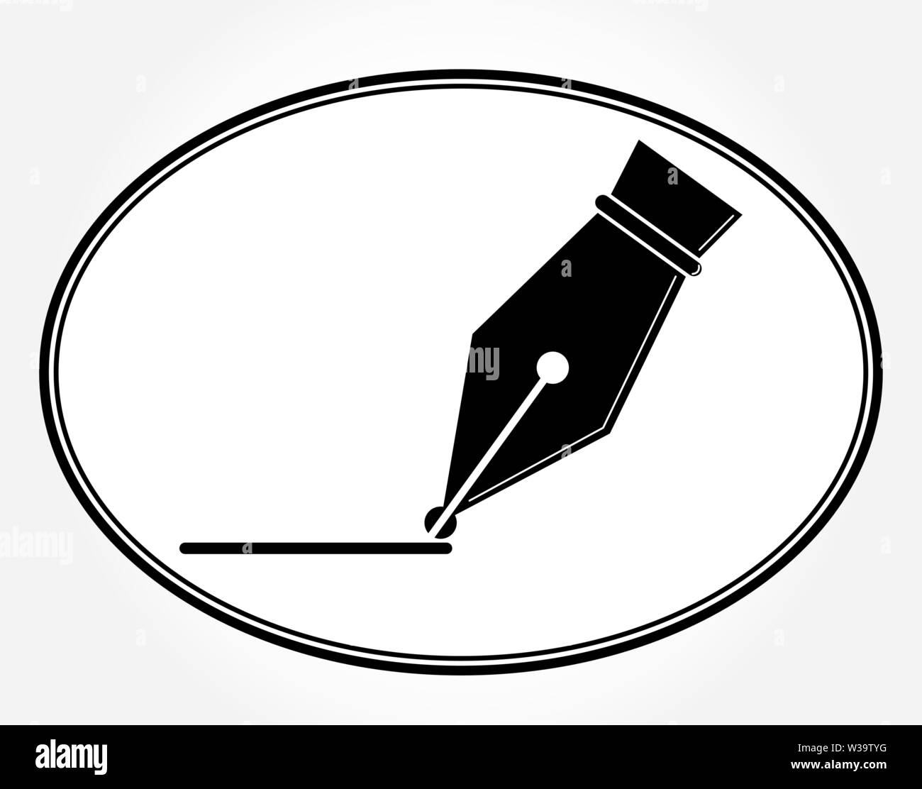 Simple flat pen ink pen icon for web design, websites and applications ...