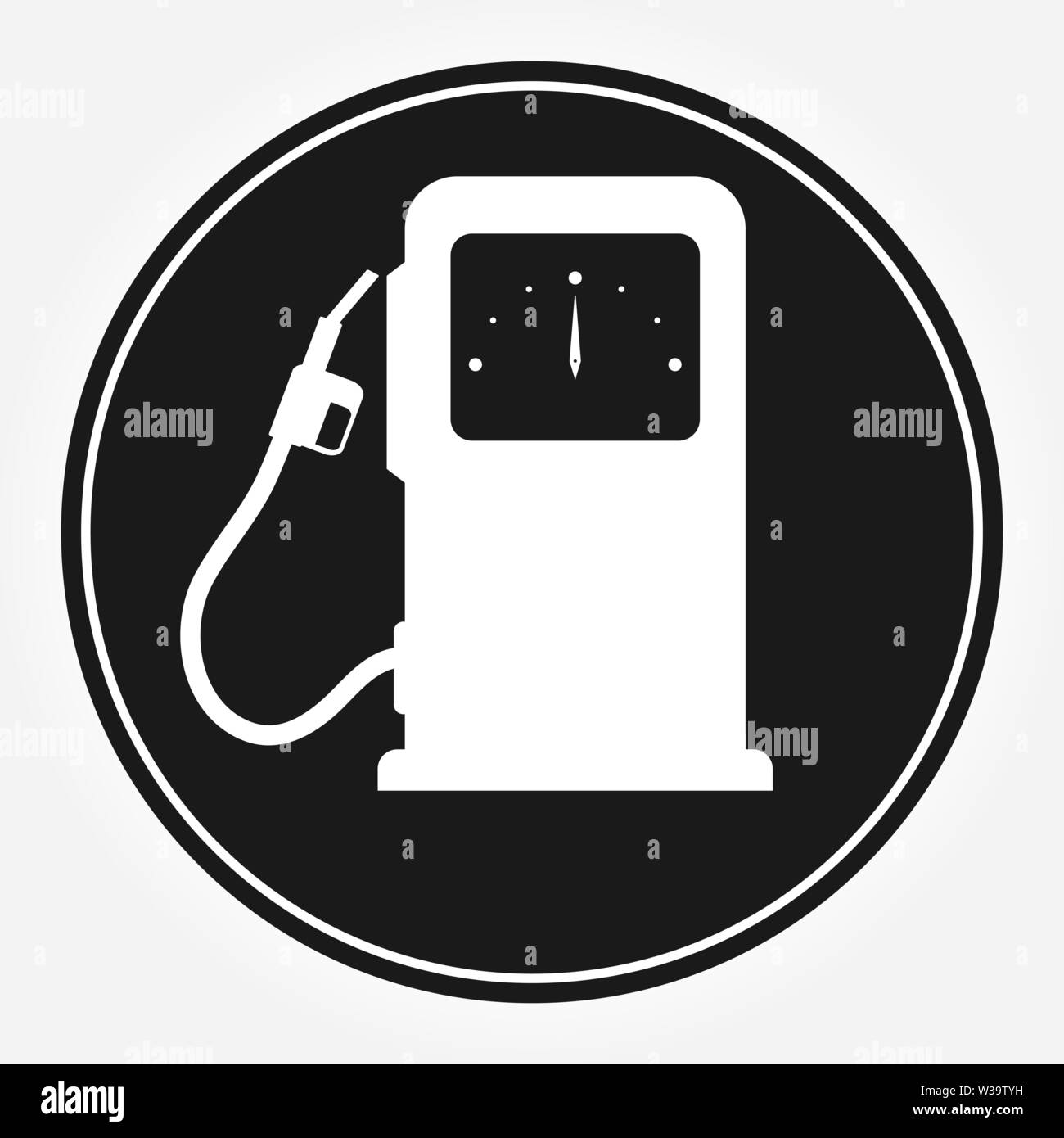 symbol of the column for filling cars with gasoline. Flat icon. Icon of ...