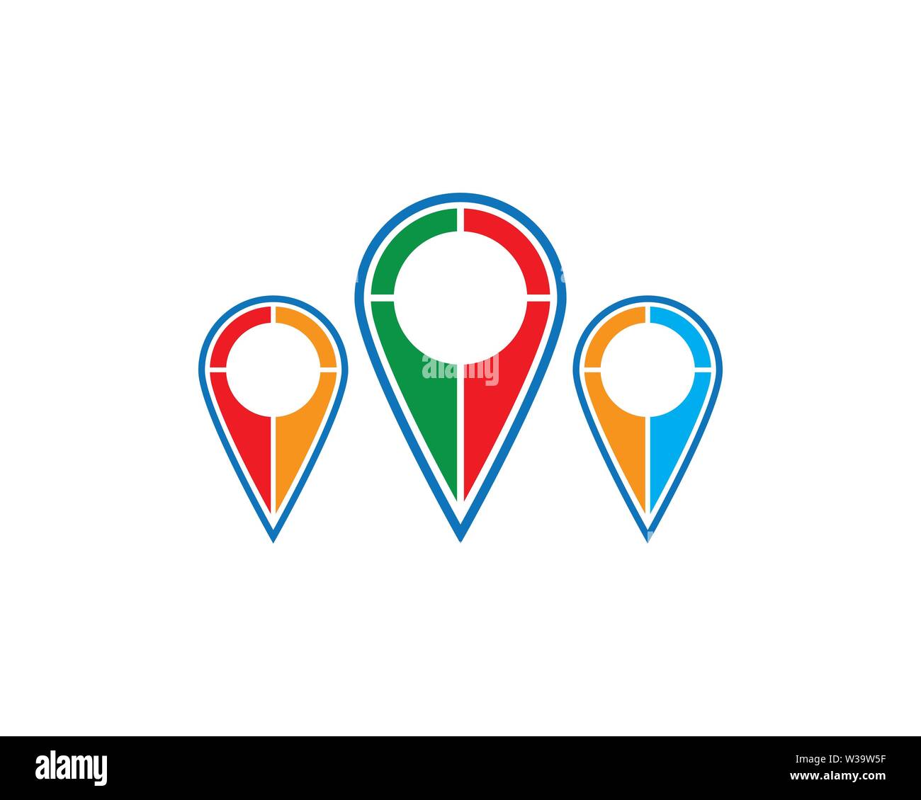 Location point Logo template vector icon illustration design Vector ...