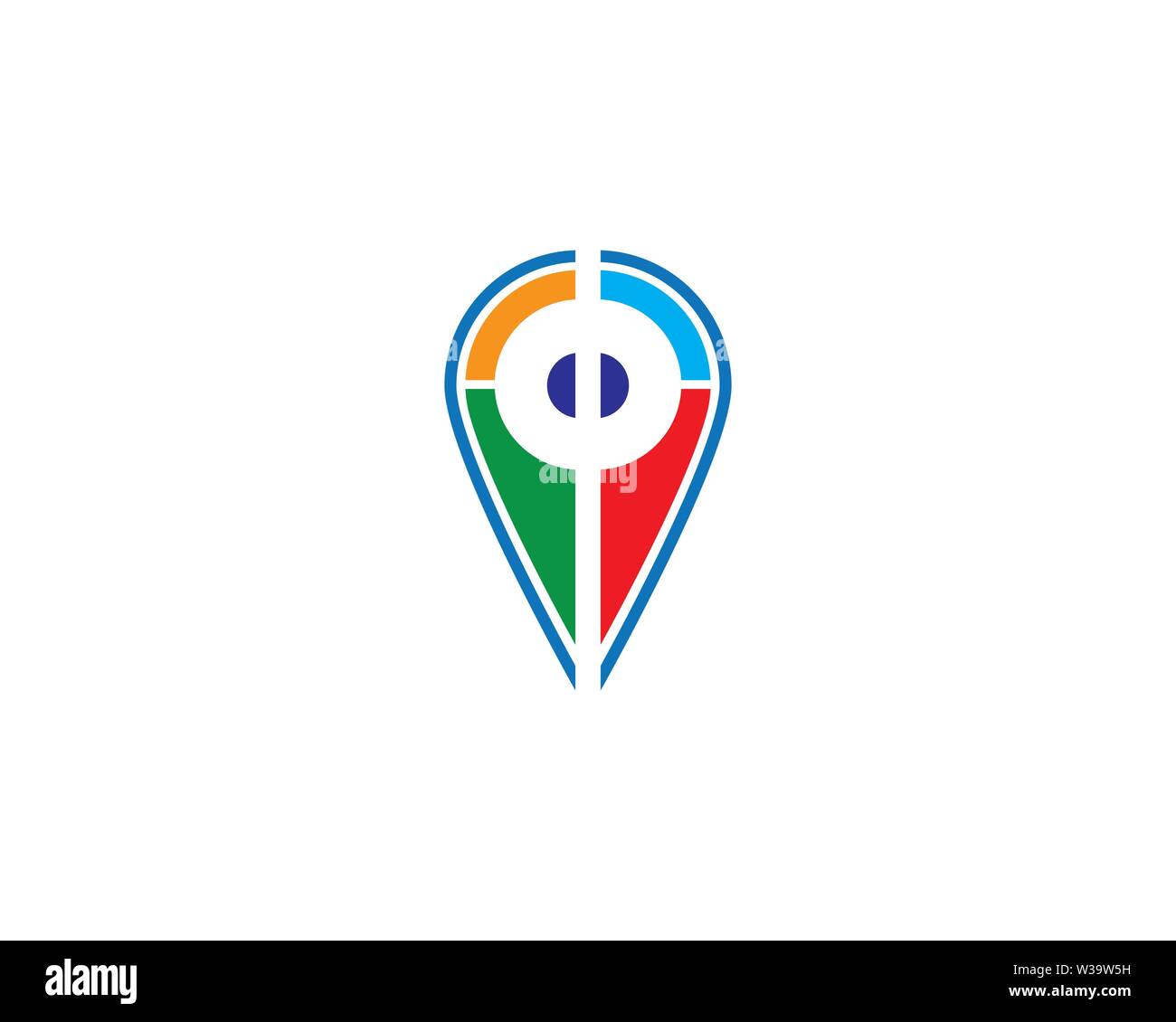 Location point Logo template vector icon illustration design Vector ...