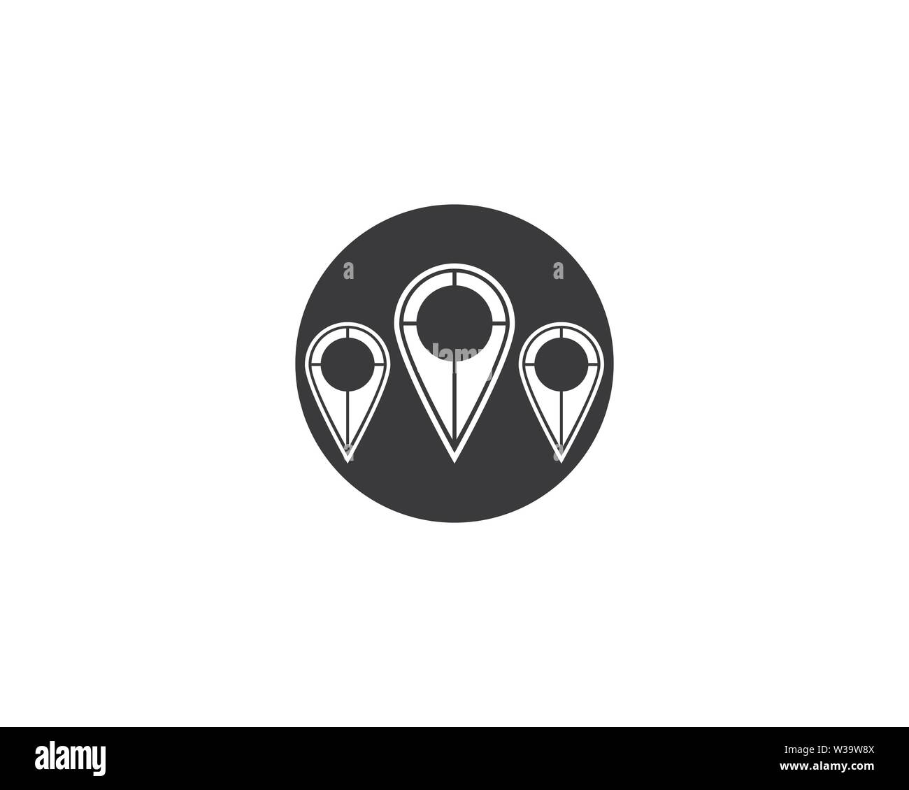 Location point Logo template vector icon illustration design Vector ...