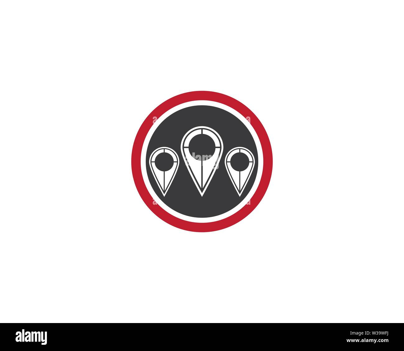 Location point Logo template vector icon illustration design Vector ...