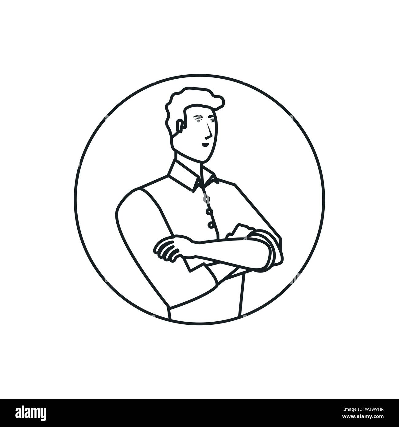 young strong man avatar character vector illustration design Stock ...