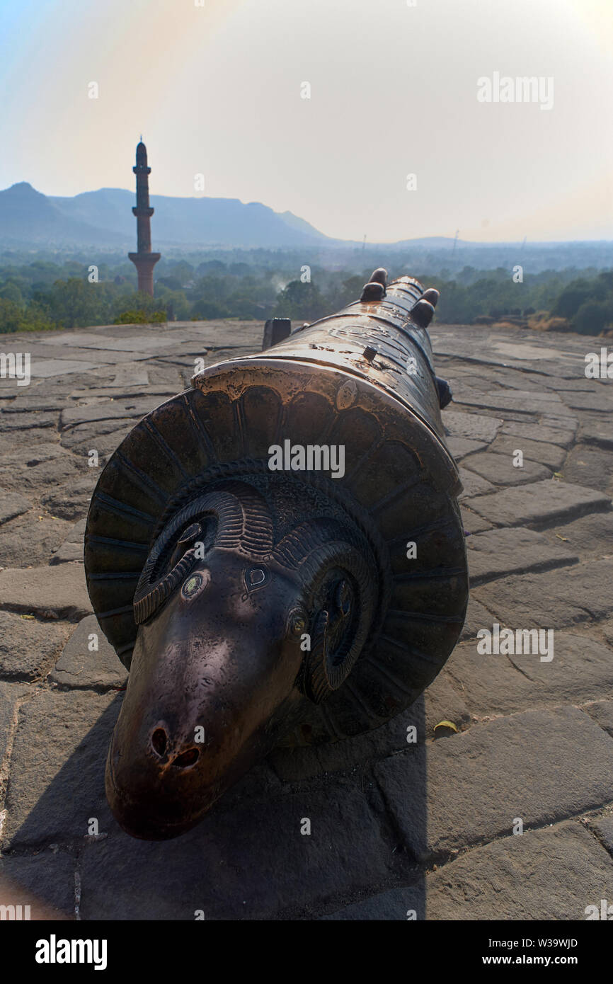 Mendha Tope ( Cannon ) Daulatabad, also known as Devagiri a 14th ...