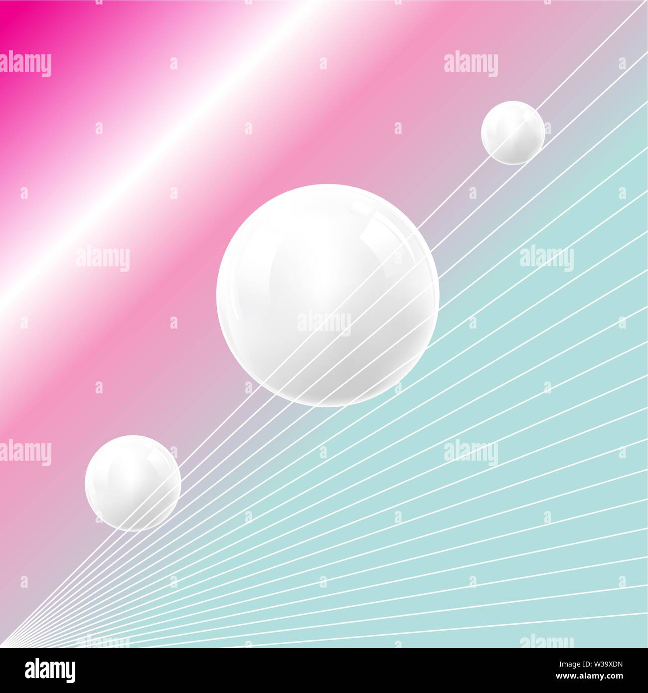 Fantastic color vector background of the future with planets. Design ...