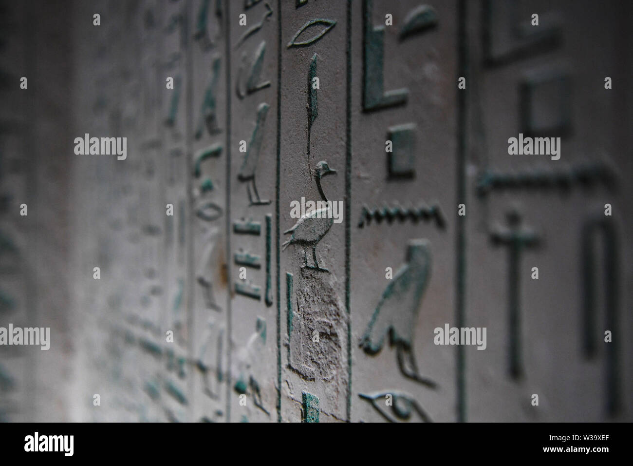 Egyptian hieroglyphics on pyramid hi-res stock photography and images ...