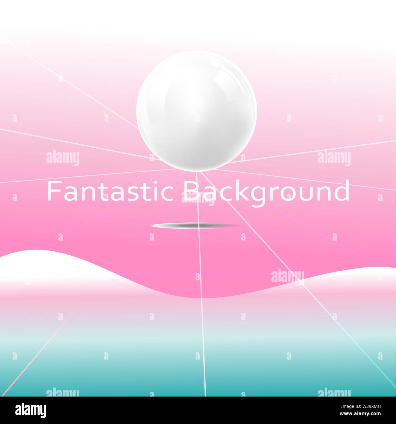 Fantastic color vector background of the future with planets. Design ...