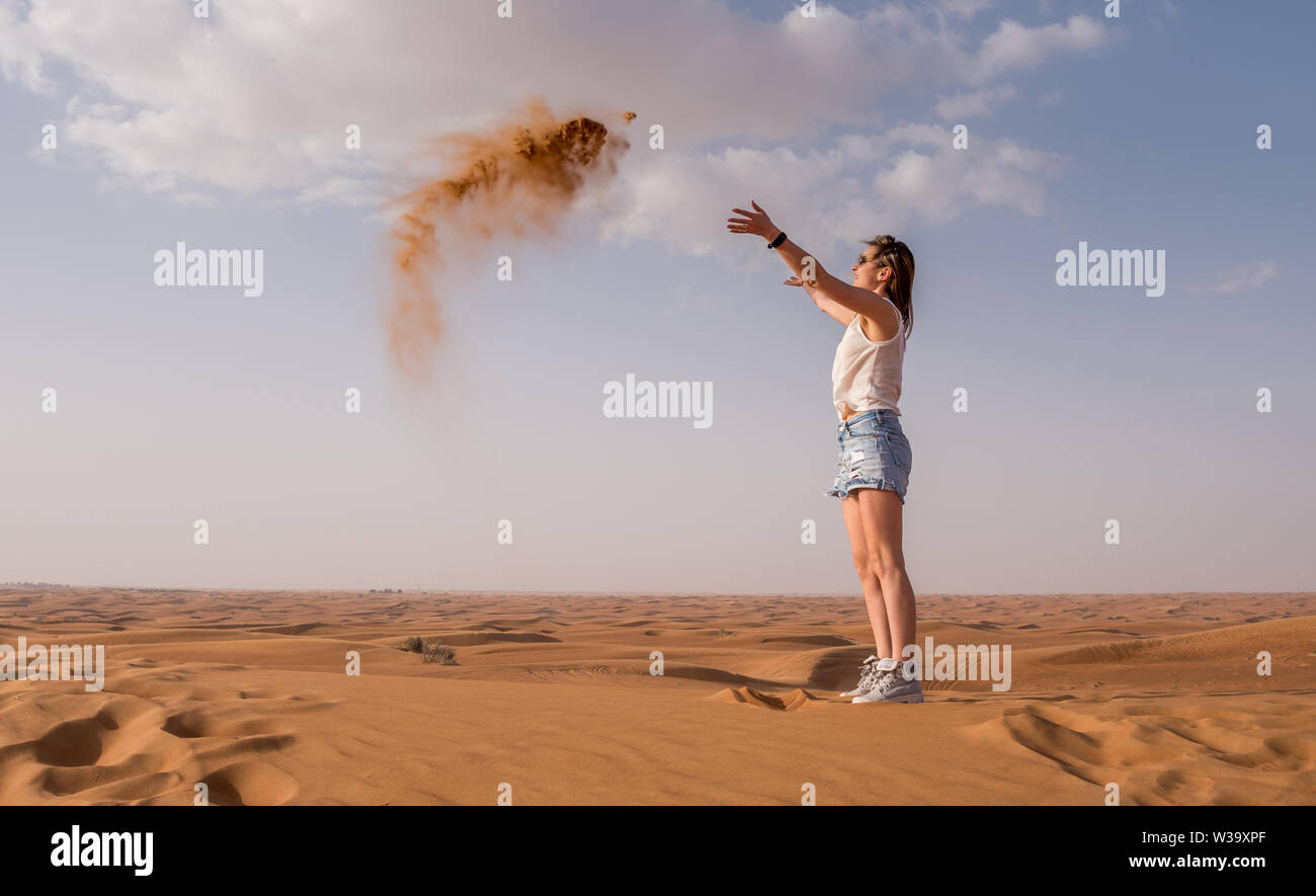 Just as the man in the previous picture has done, the woman has fun ...