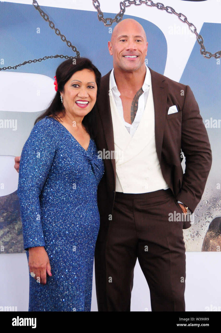 Hollywood, California, USA 13th July 2019 Actor Dwayne Johnson and ...