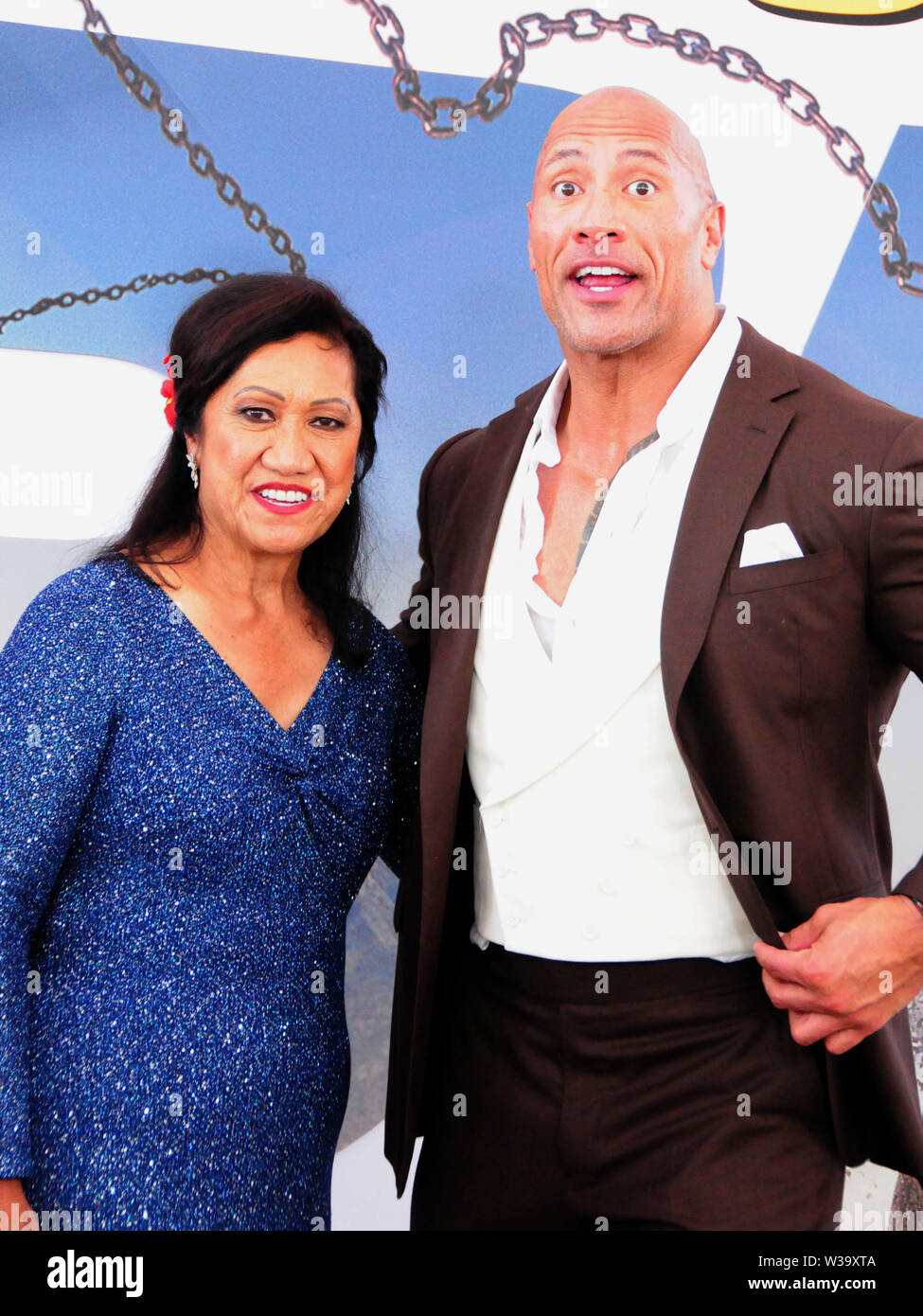 Hollywood, California, USA 13th July 2019 Actor Dwayne Johnson and ...