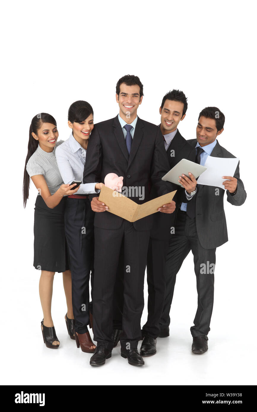 Man woman working customer service Cut Out Stock Images & Pictures - Alamy