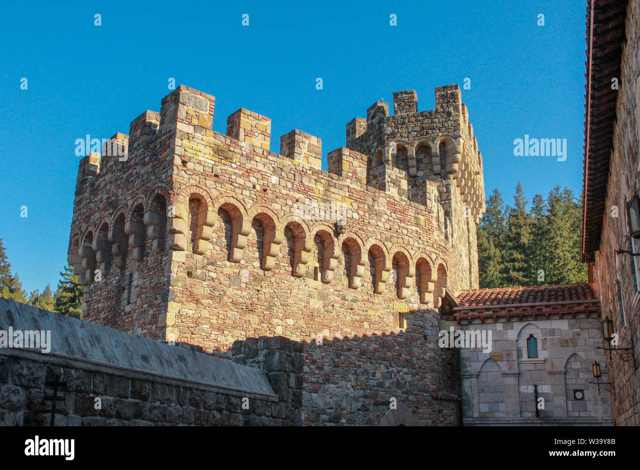 Castle in Napa Valley Vineyard Stock Photo - Alamy