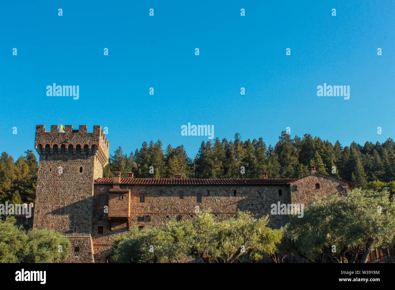 Castle in Napa Valley Vineyard Stock Photo - Alamy