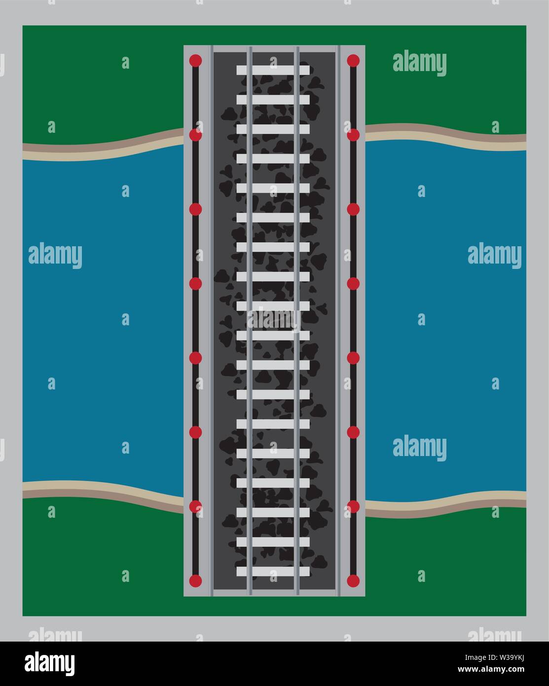 top view of railway bridge vector Stock Vector Image & Art - Alamy