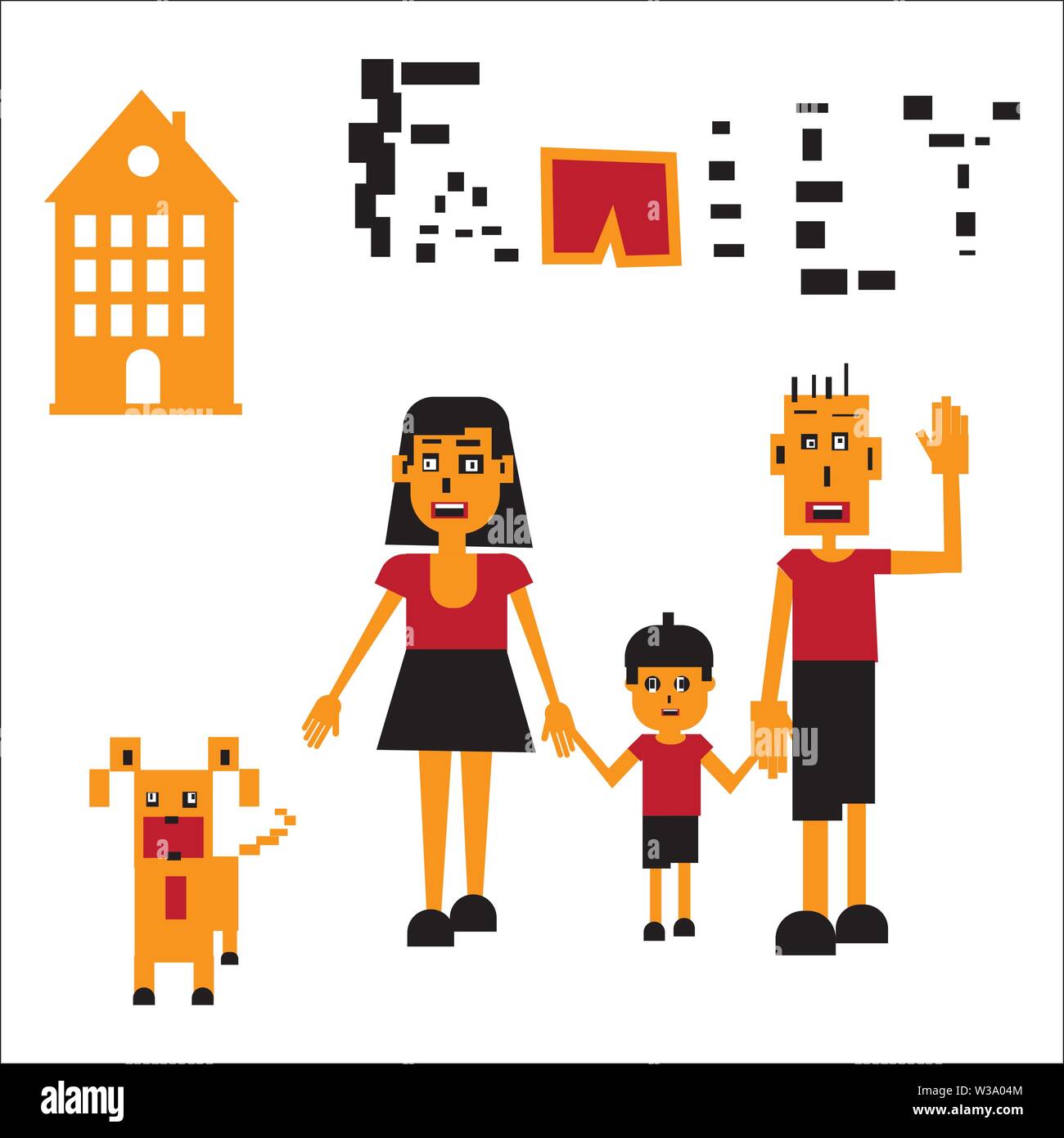 Vector illustration of robotic family Stock Vector Image & Art - Alamy