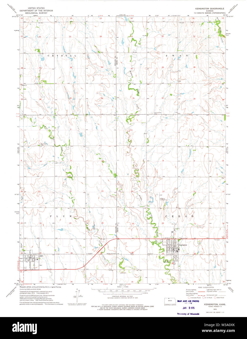 Map of kensington kansas hi-res stock photography and images - Alamy