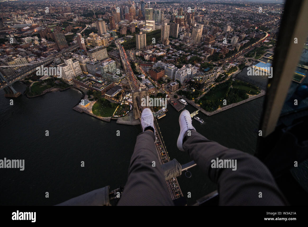 New york helicopter feet hi-res stock photography and images - Alamy