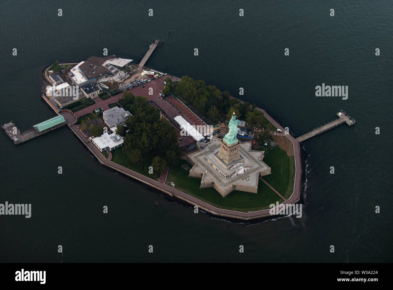 Statue of Liberty from above, New York - View of NY landmarks from ...