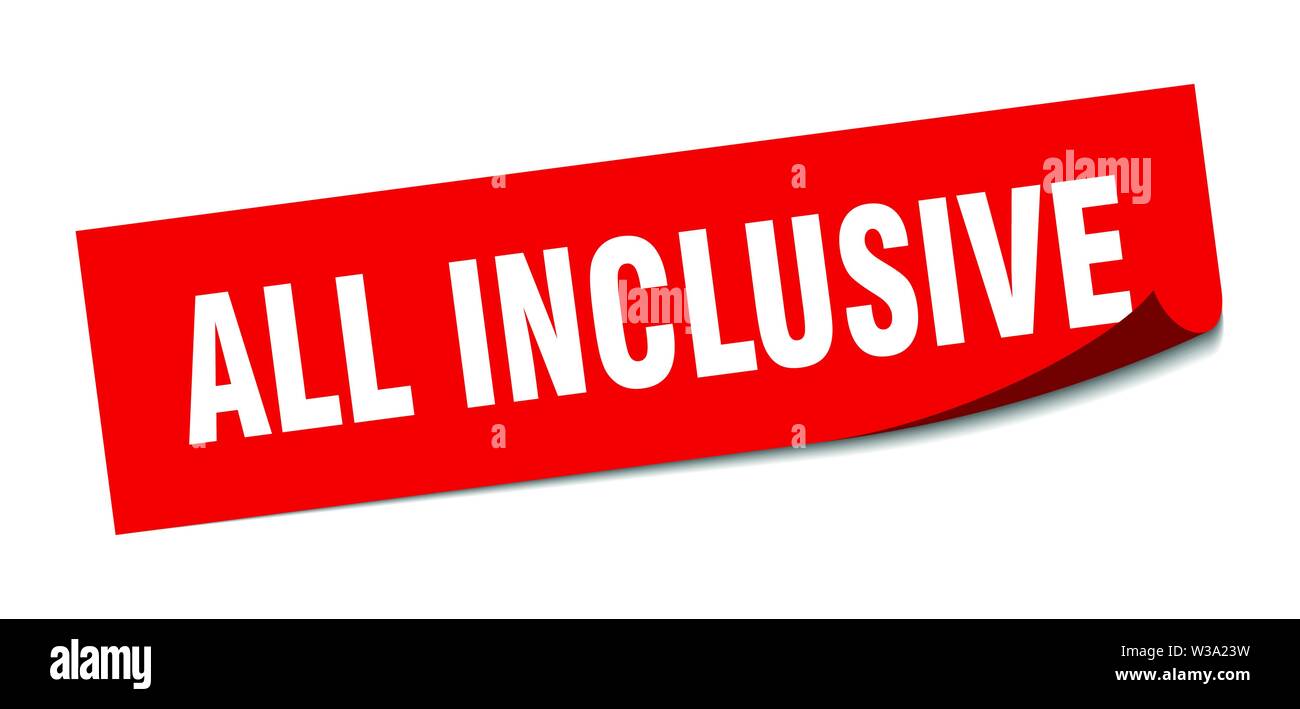 all inclusive sticker. all inclusive square isolated sign. all ...