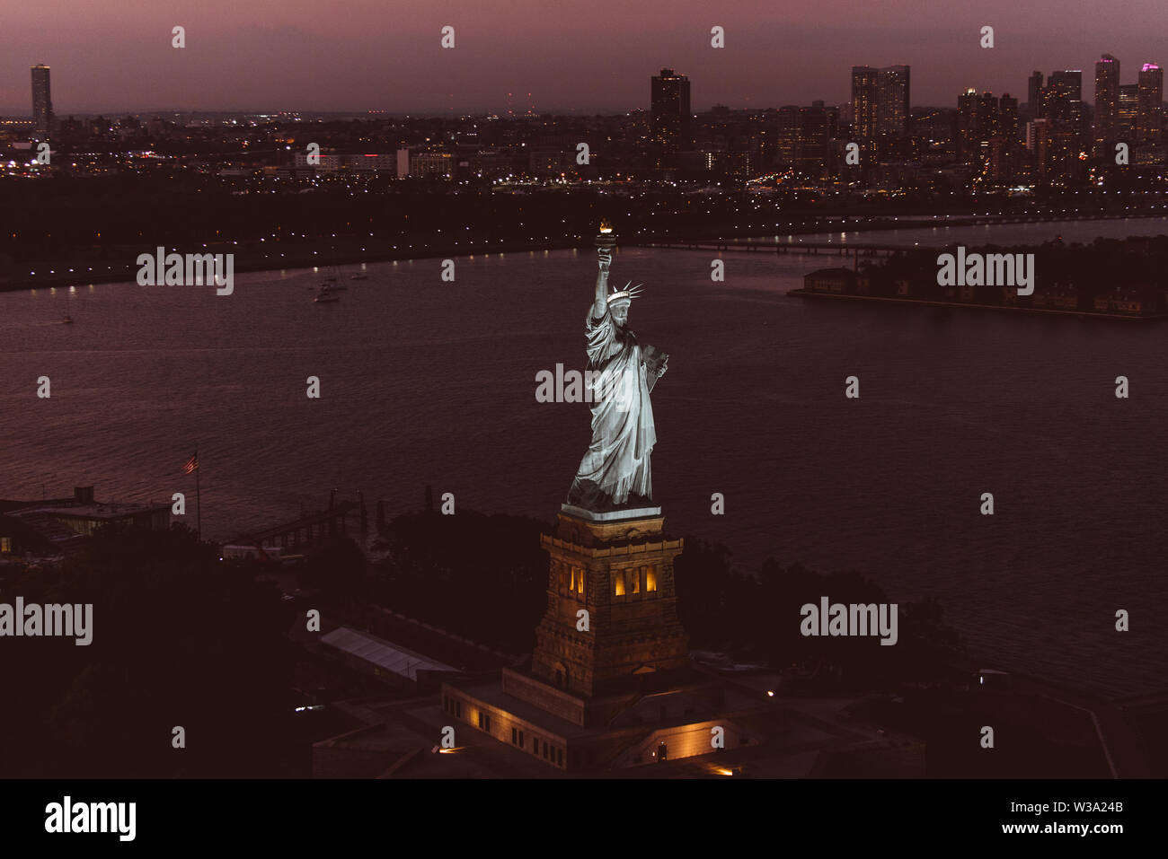 Statue of Liberty from above, New York - View of NY landmarks from ...