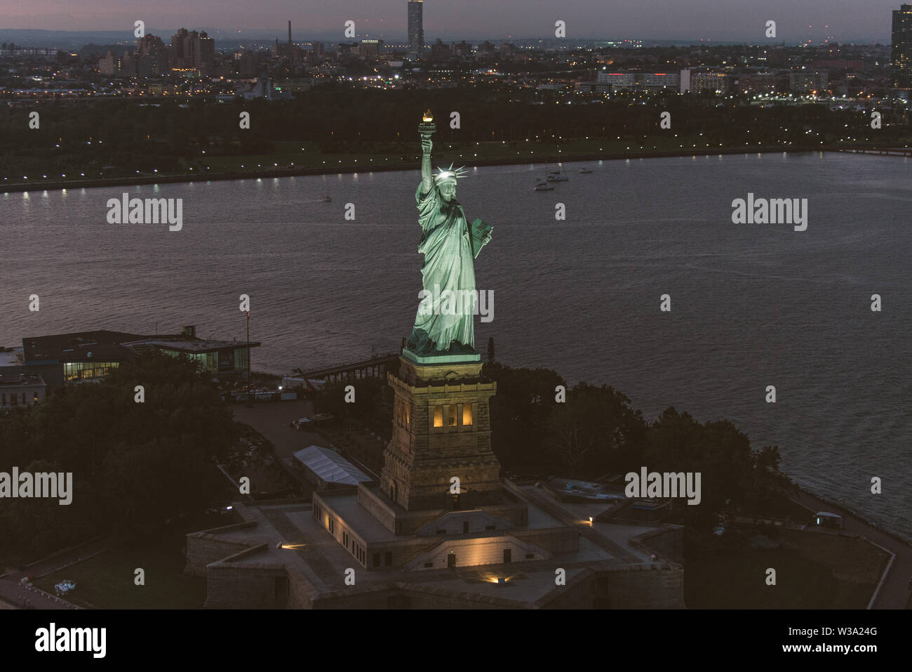 Statue of Liberty from above, New York - View of NY landmarks from ...