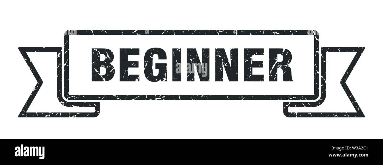 beginner grunge ribbon. beginner sign. beginner banner Stock Vector ...