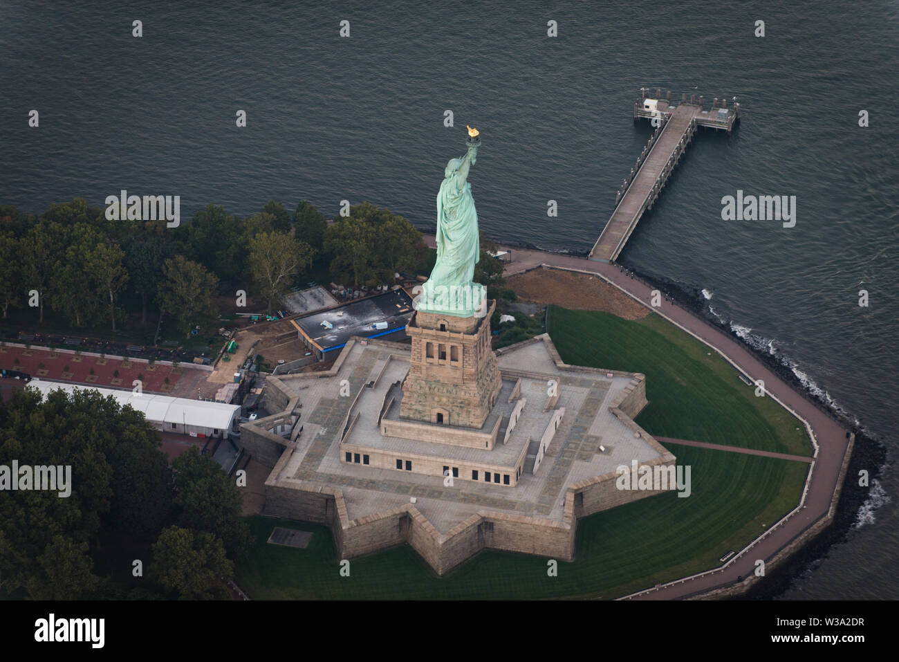 Statue of Liberty from above, New York - View of NY landmarks from ...
