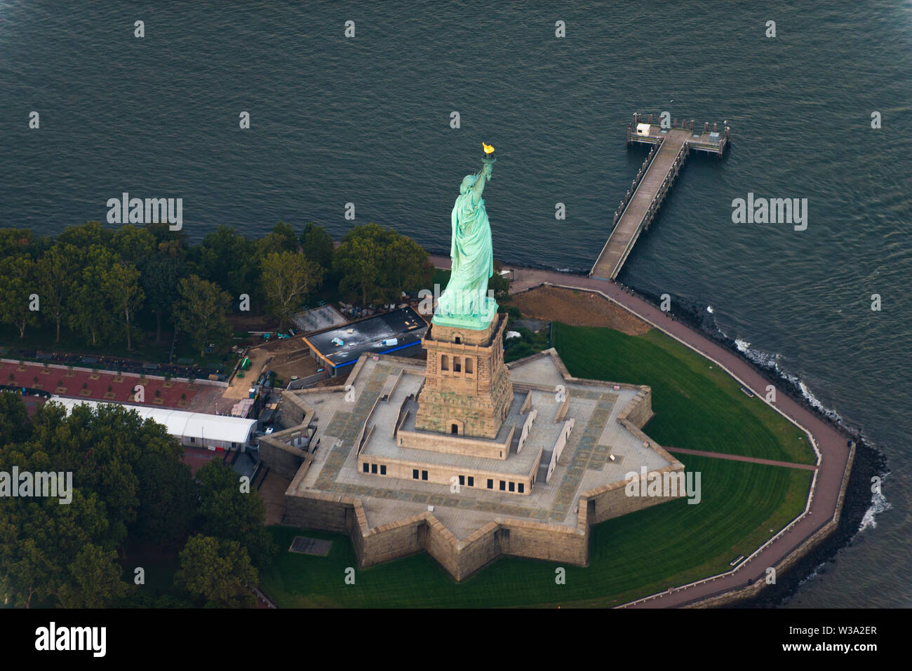 Statue of Liberty from above, New York - View of NY landmarks from ...