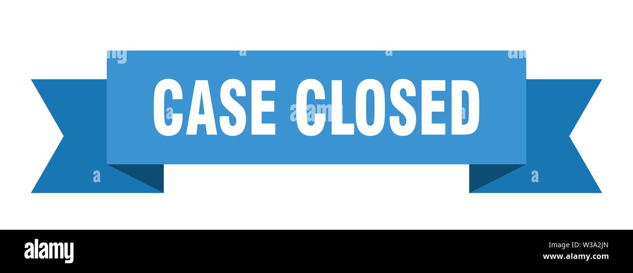 case closed ribbon. case closed isolated sign. case closed banner Stock ...