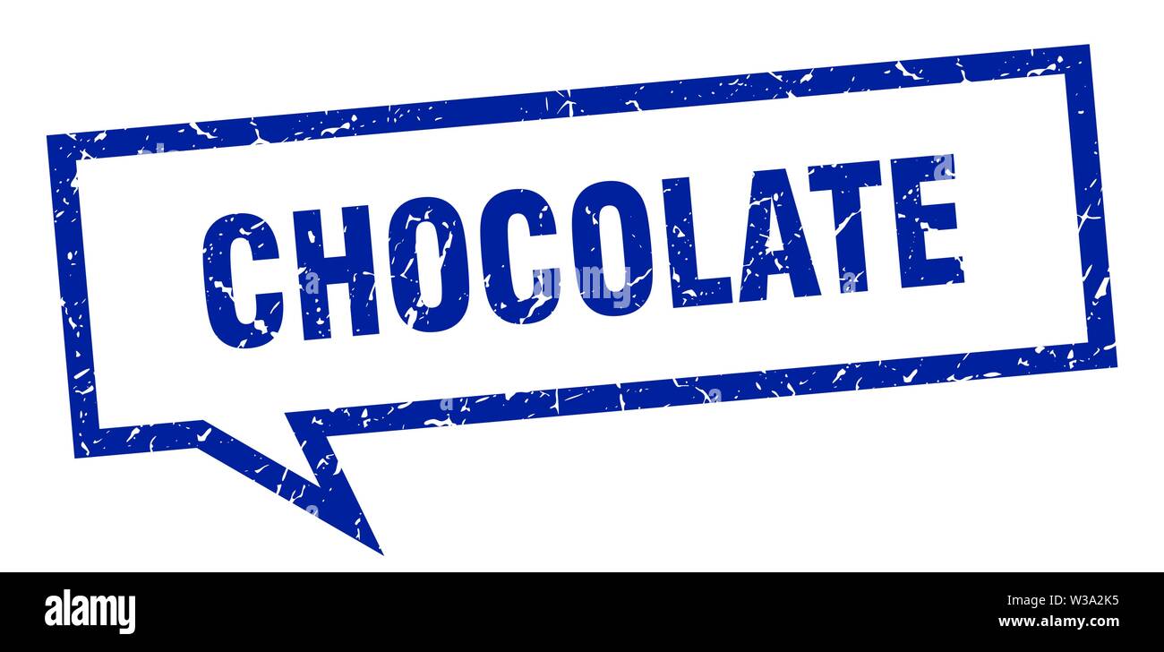 chocolate sign. chocolate square speech bubble. chocolate Stock Vector ...