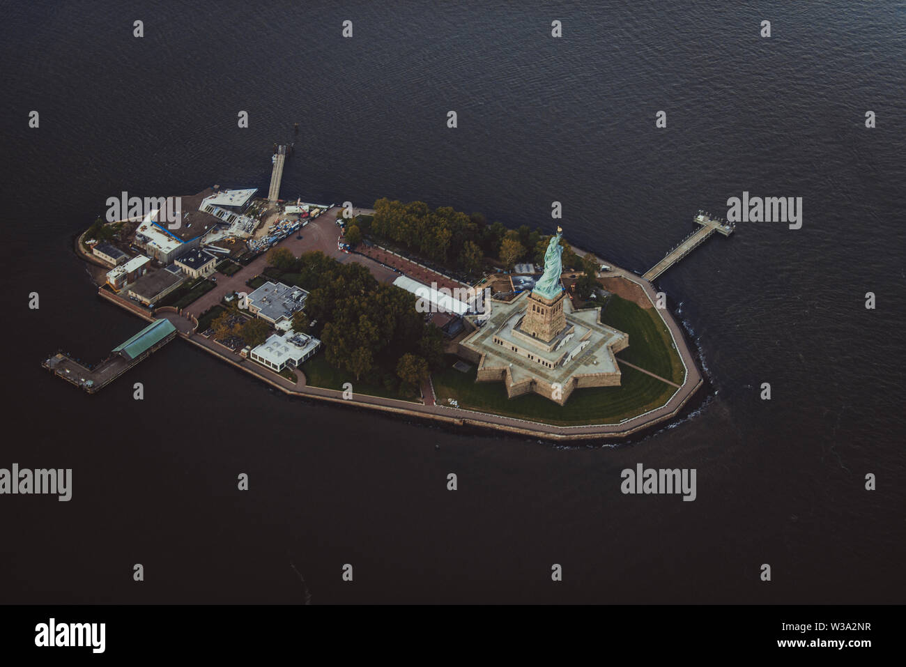 Statue of Liberty from above, New York - View of NY landmarks from ...