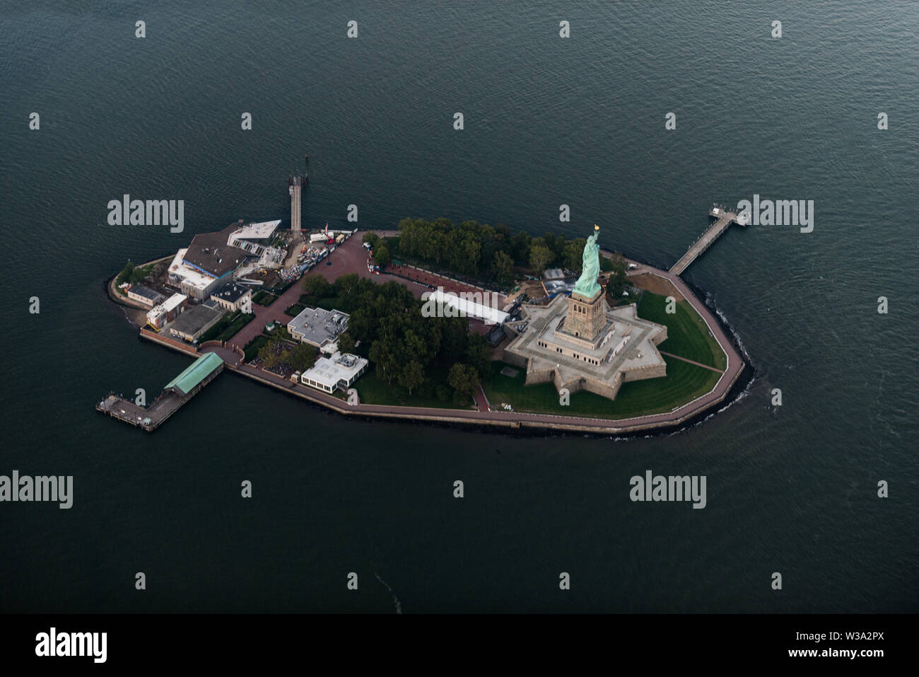 Statue of Liberty from above, New York - View of NY landmarks from ...